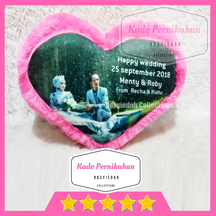 Jual Bantal Love bantal foto kado pernikahan kado ulang tahun kado bayi ...