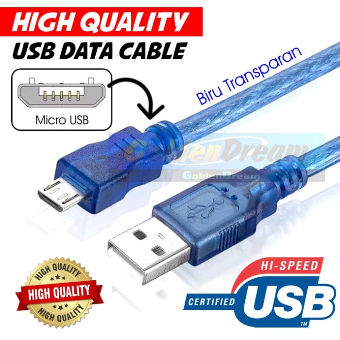 Jual Kabel Data Micro Usb Biru Cable Arduino Leonardo Nodemcu Wemos Due