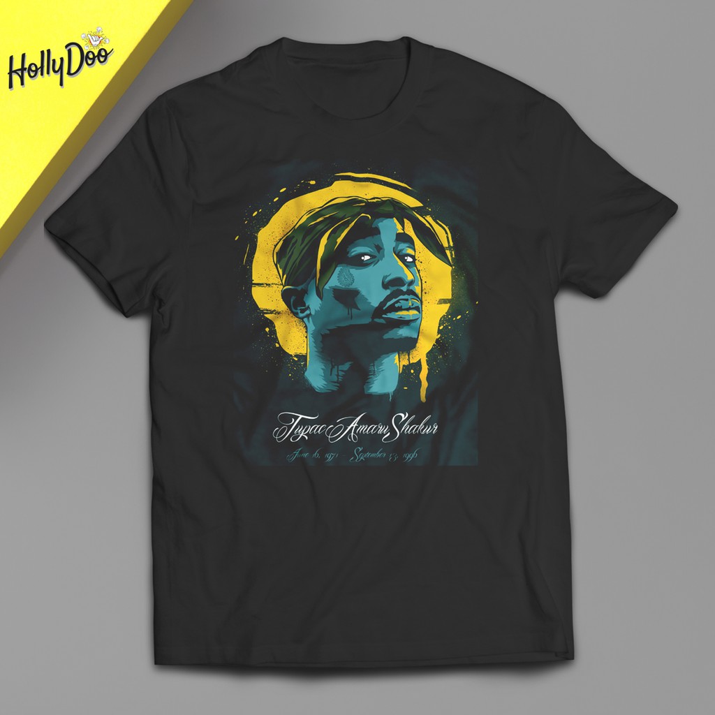 Jual Tupac Amaru Shakur Kaos Rapper Legendaris Art Photo Vintage T ...