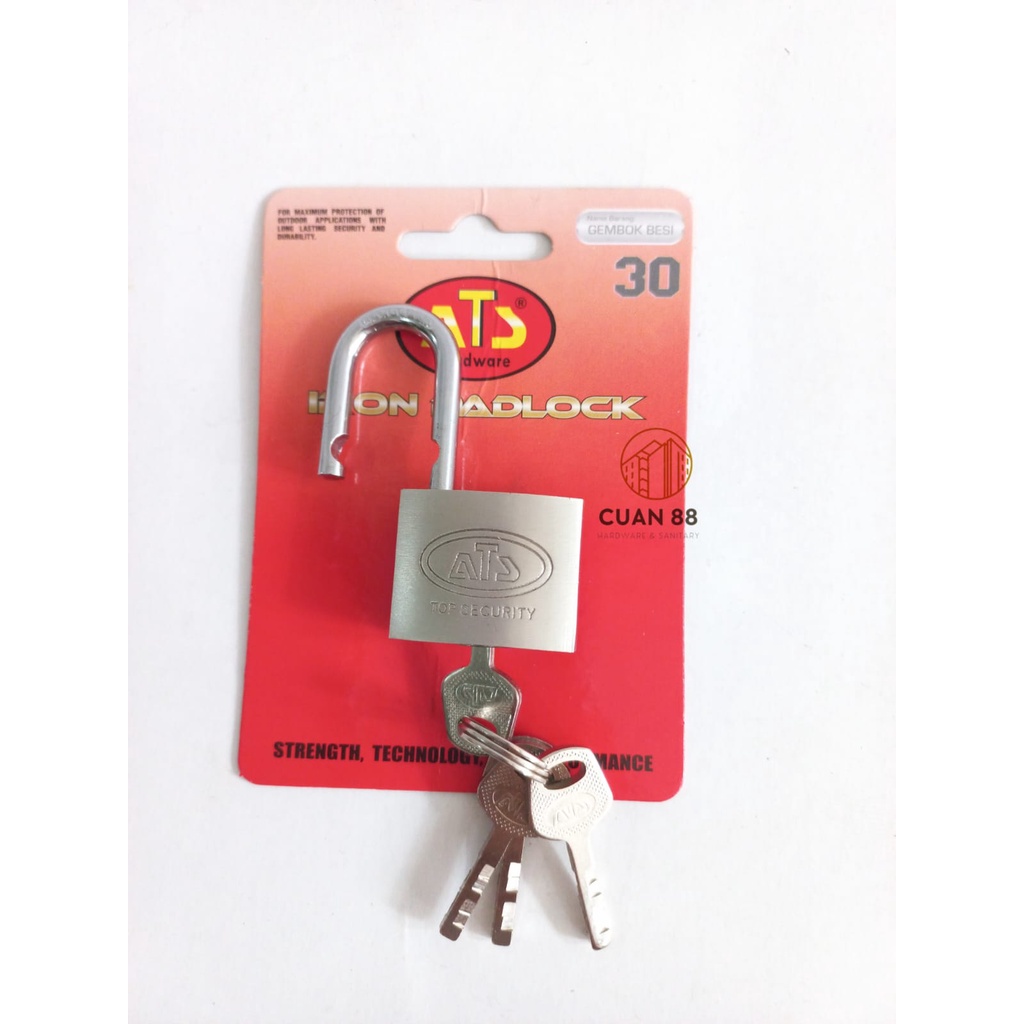 Jual Gembok ATS / GemboK 30 40 50 60 Panjang Pendek / Gembok Pagar ...