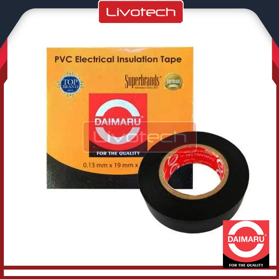 Jual Daimaru Isolasi Listrik 19mm 20m PVC Hitam Electrical Insulation ...