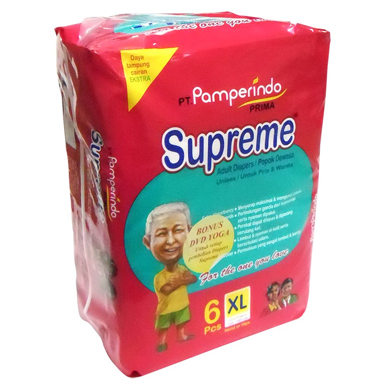 Jual Supreme Diapers Uk. XL 6 pcs | Shopee Indonesia