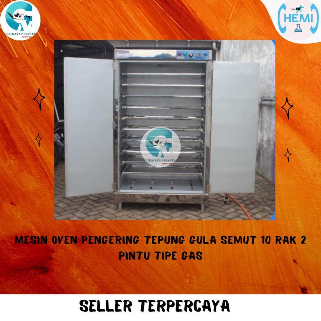 Jual MESIN OVEN PENGERING TEPUNG GULA SEMUT 10 RAK 2 PINTU TIPE GAS ...