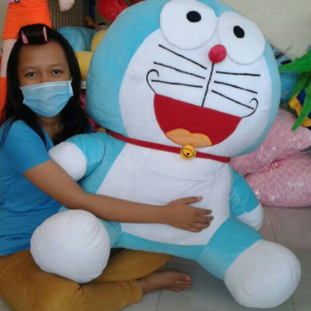 Jual BONEKA DORAEMON DUDUK SUPER JUMBO 1 METER / gede / big / giant ...