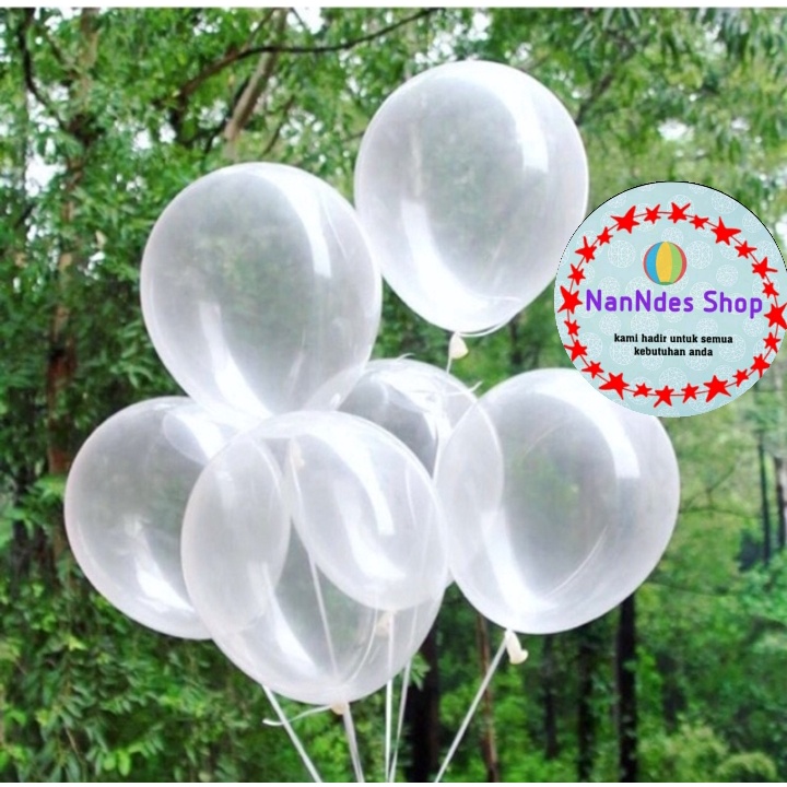 Jual Balon Latex Transparan 12 inchi / Balon Clear / Balon Transparant ...