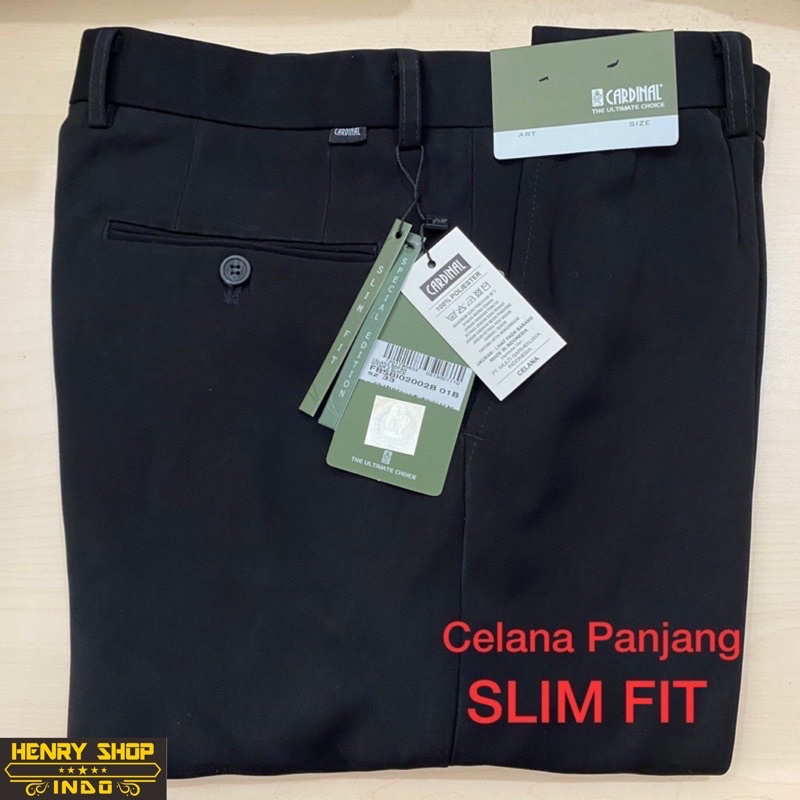 Jual Celana Cardinal Formal SLIM FIT Hitam Original / Celana Bahan ...