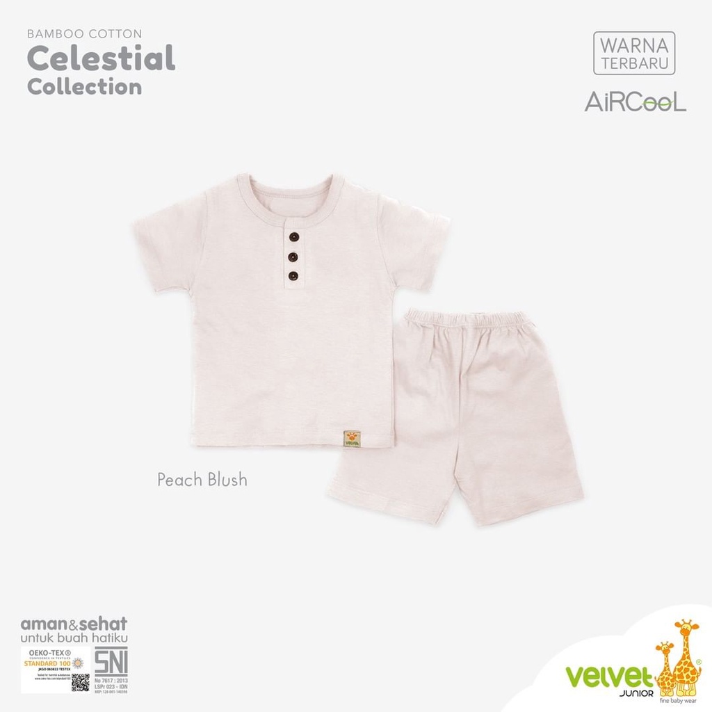 Jual Velvet Junior Seri Celestial Baju Setelan Pendek Anak Bayi Warna ...