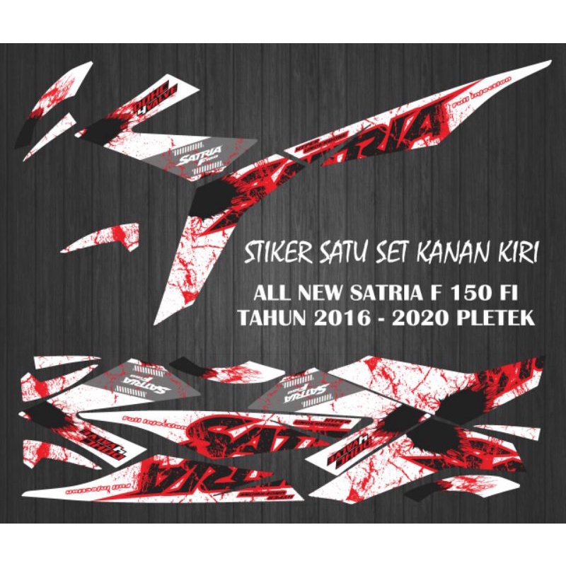 Jual STIKER STRIPING DECAL ALL NEW SATRIA F 150 FI THN 2016-2020 PLETEK ...