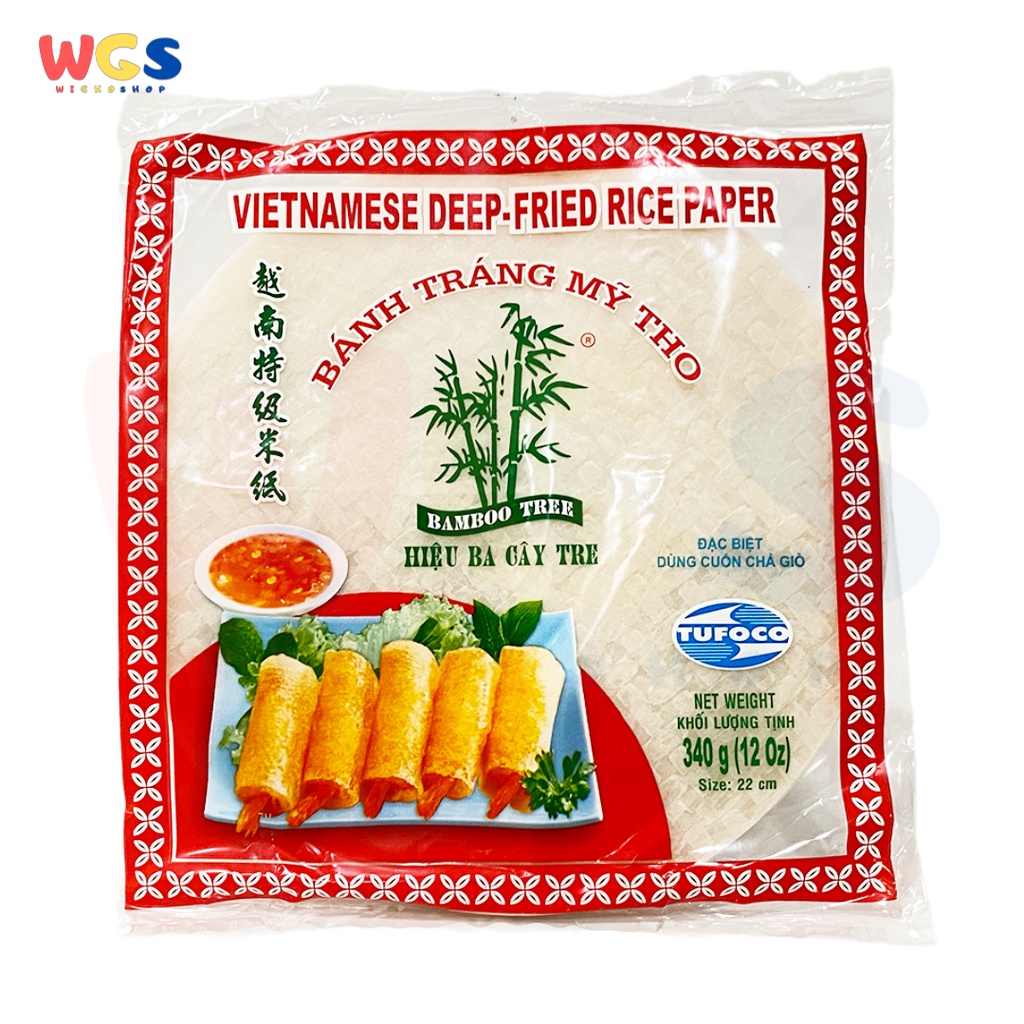 Jual Banh Trang My Tho Bamboo Tree Deep Fried Rice Paper 22cm - 340g ...
