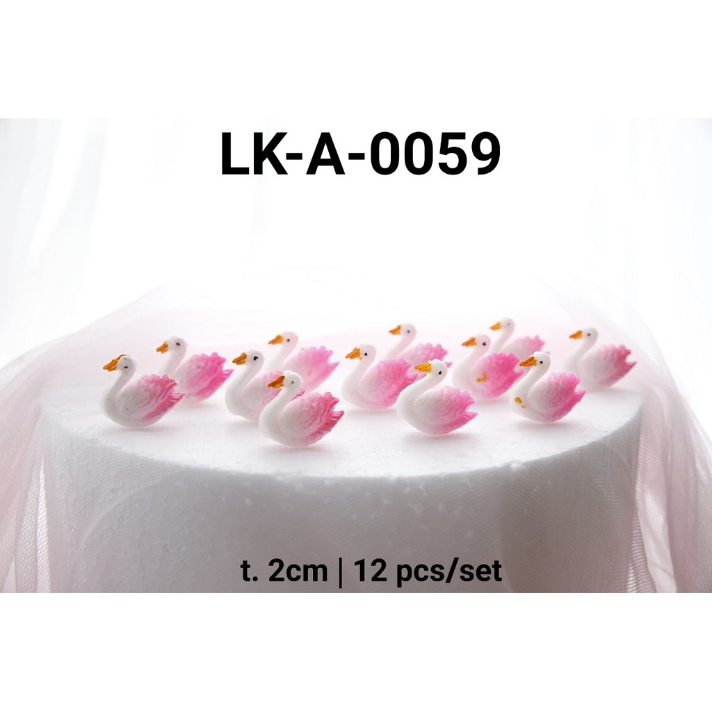 Jual LK-A-0059 Topper mainan kue tart cake lokal burung angsa bebek ...