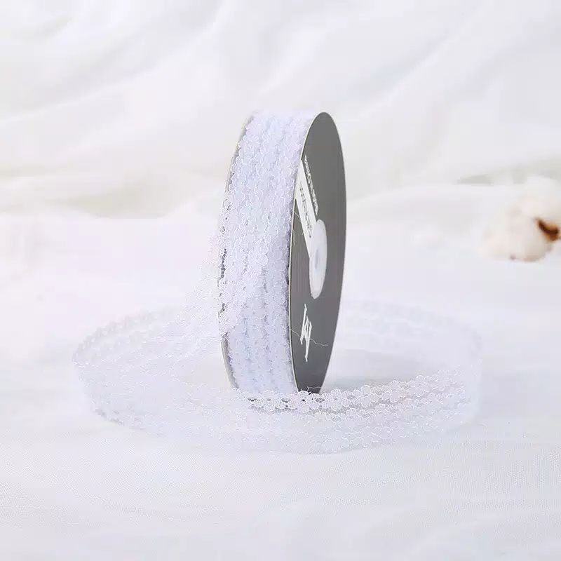 Jual Pita Renda Korea bunga tiga baris size 2,5 cm per 1 yard =90 cm ...