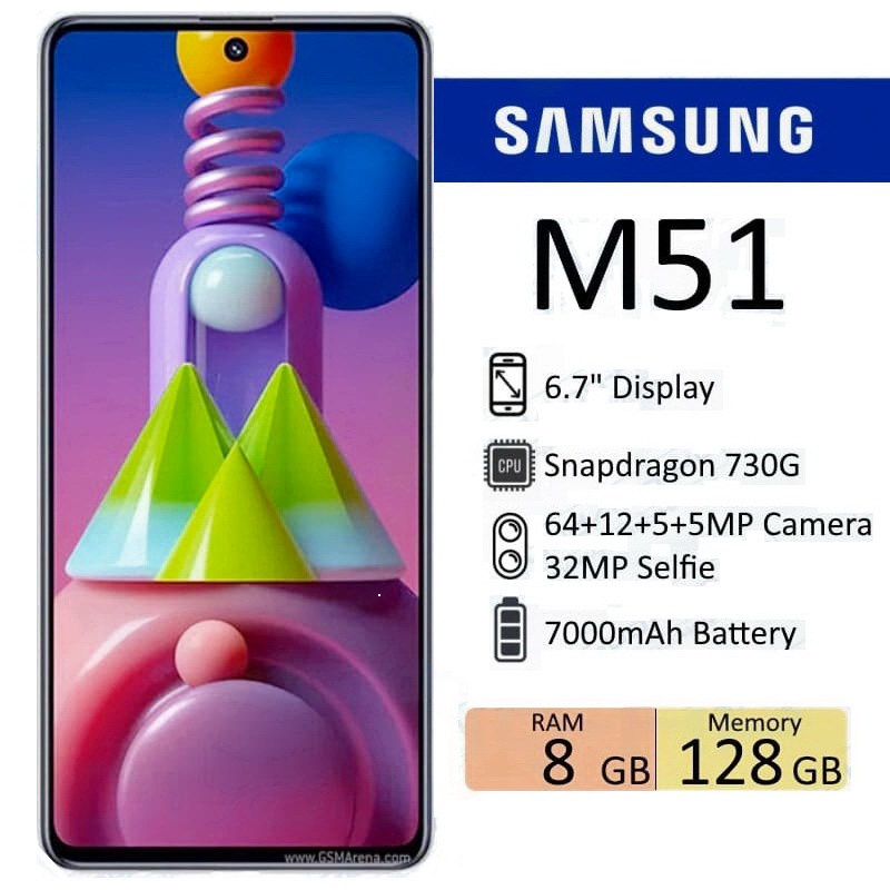 Jual Samsung Galaxy M51 8/128 GB Garansi Resmi SEIN - Battery 7000 mAh ...