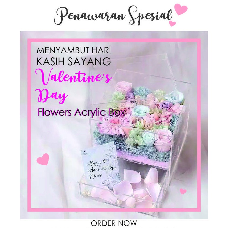 Jual kotak bunga mawar - box bunga - tempat bunga | Shopee Indonesia