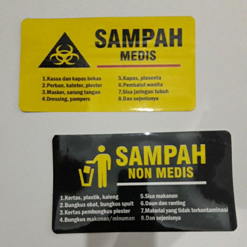 Jual Stiker Sampah Medis / Non Medis | Shopee Indonesia