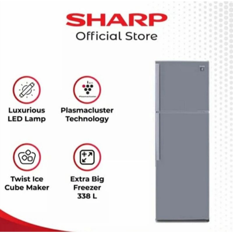 Jual Kulkas Sharp SJ-420GP-SD | 2 pintu SJ420 GP plasmacluster ion 338L ...