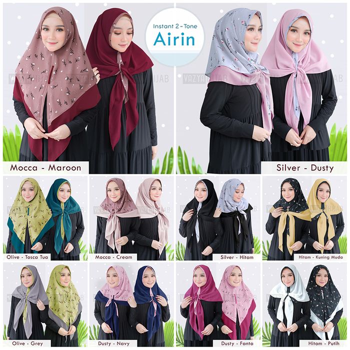 Jual Instant 2-Tone Airin - Silver Hitam | Shopee Indonesia