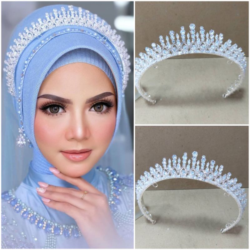 Jual mahkota pengantin / mahkota wedding / mahkota / crown zircon ...