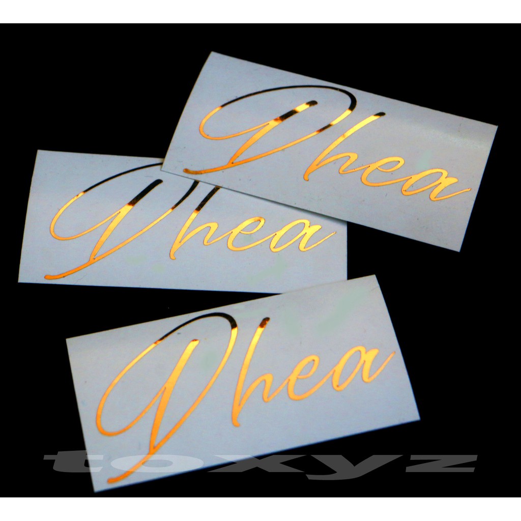 Jual cutting Stiker nama custom emas dan Hologram, cuting stiker, label ...