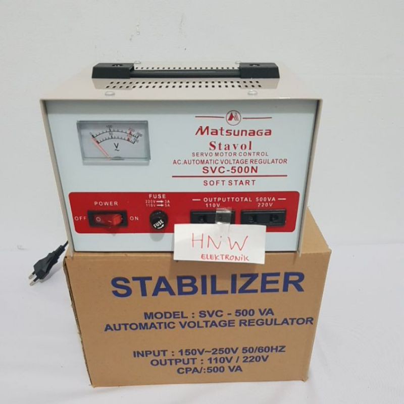 Jual Stavol Matsunaga 500w 500watt 500 watt stabilizer SVC 500 VA | Shopee Indonesia