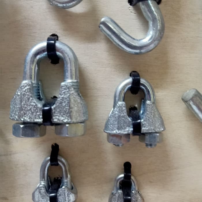 Jual clamp / klem kawat seling 6mm / kuku macan / wire clip 6mm ...