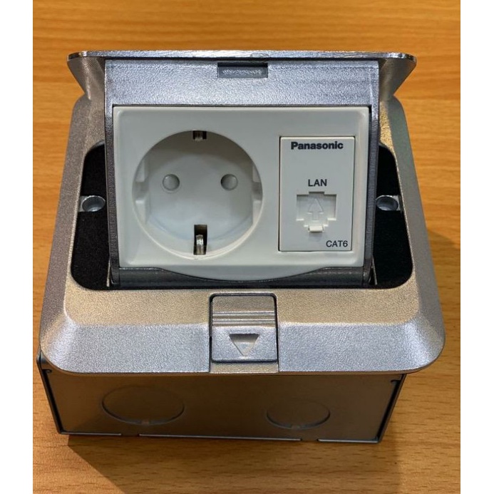 Jual stop kontak lantai Panasonic + data cat 6 cat6 Panasonic floor ...