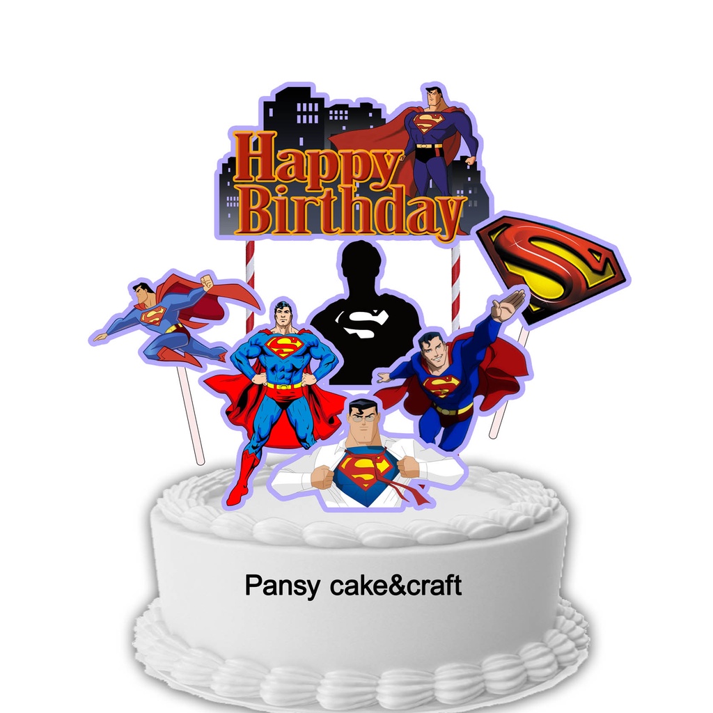 Jual Cake topper Superman big EKONOMIS | Shopee Indonesia