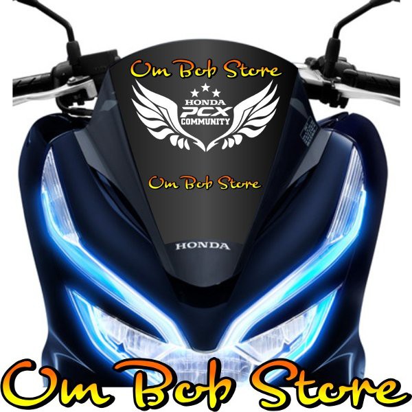 Jual Cutting Sticker - Stiker Komunitas Windshield Motor Honda PCX Club ...
