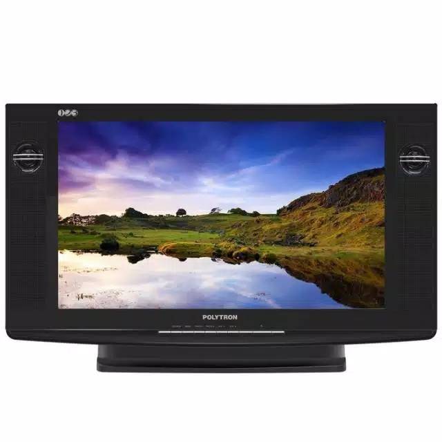 Jual POLYTRON LED TV TELEVISI BENTUK DESAIN SEMI TABUNG LAYAR DATAR ...