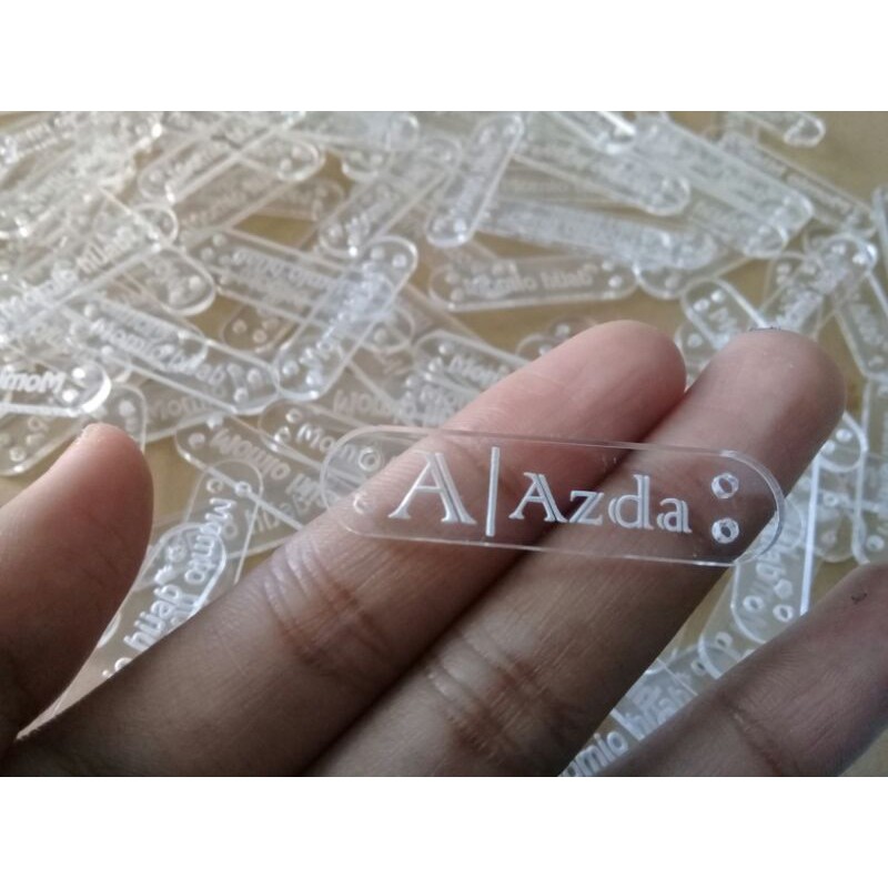 Jual label akrilik - label hijab - akrilik rebranding hijab | Shopee ...