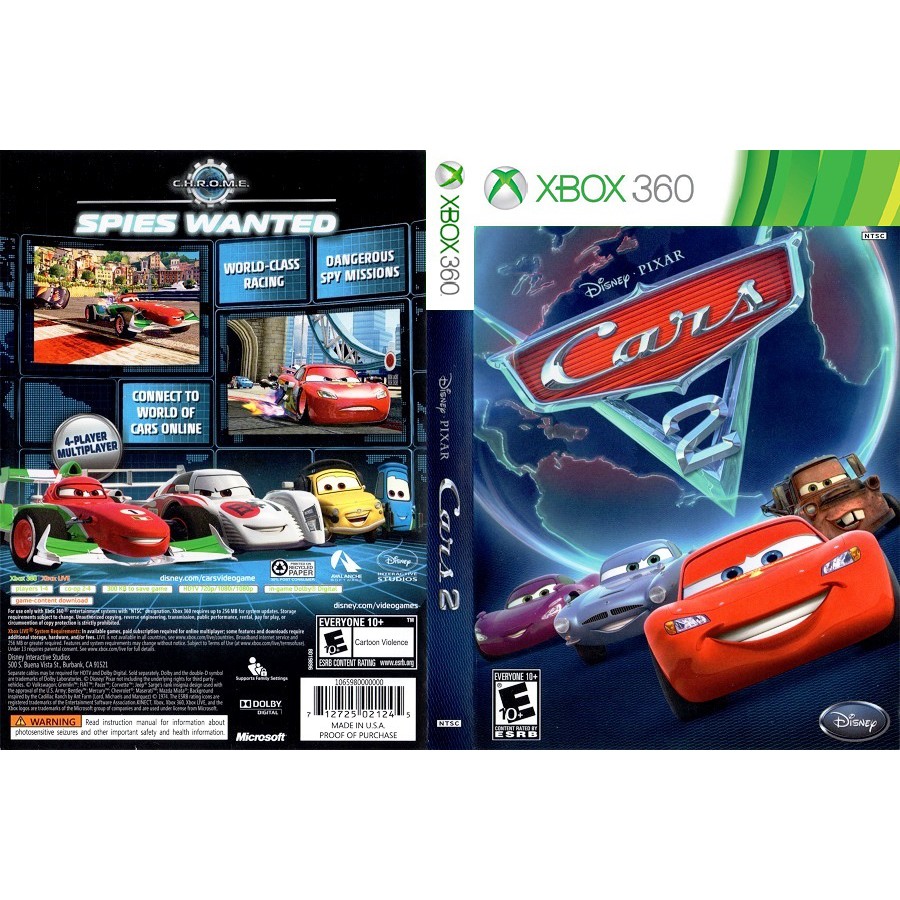 Jual Game Disney Pixar Cars 2 XBOX 360 for Jtag/RGH (Game Data DVD ...