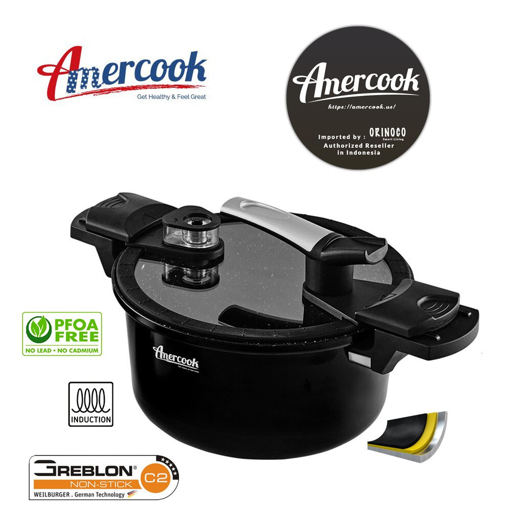 Jual Amercook Low Pressure Cooker Lock System Seri Fresh Cook with Dots ...