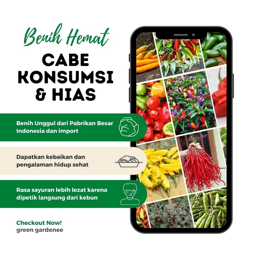 Jual Bibit Cabe Konsumsi dan Cabe Hias Benih Sayuran Cabai Rawit Putih ...