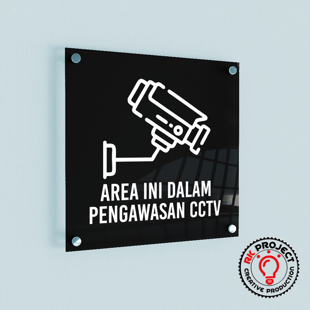 Jual CCTV SIGN BOARD AKRILIK ACRYLIC | Shopee Indonesia