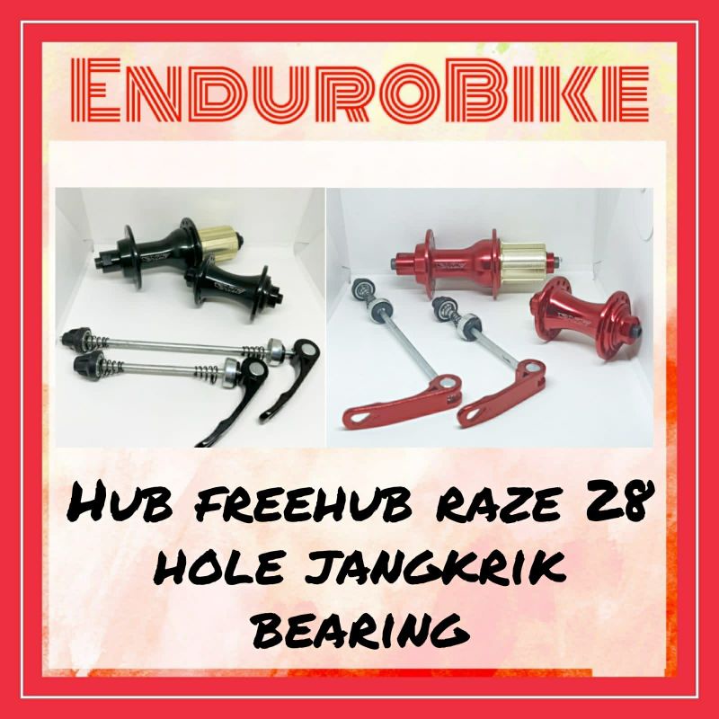 Jual HUB FREEHUB RAZE 28 HOLE V BRAKE 4 BEARING JANGKRIK 28H H U ...