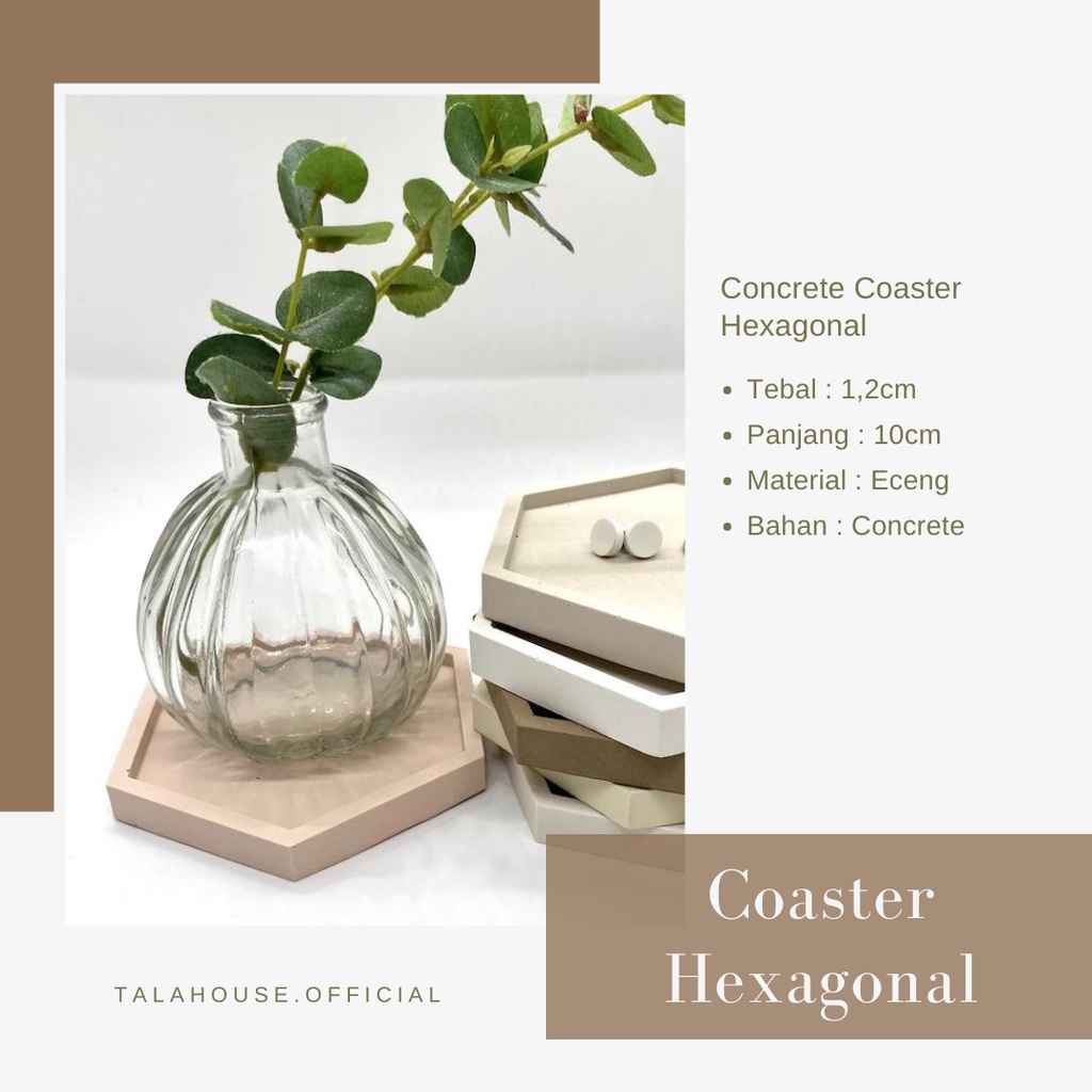 Jual COASTER HEXAGONAL WARNA | Shopee Indonesia