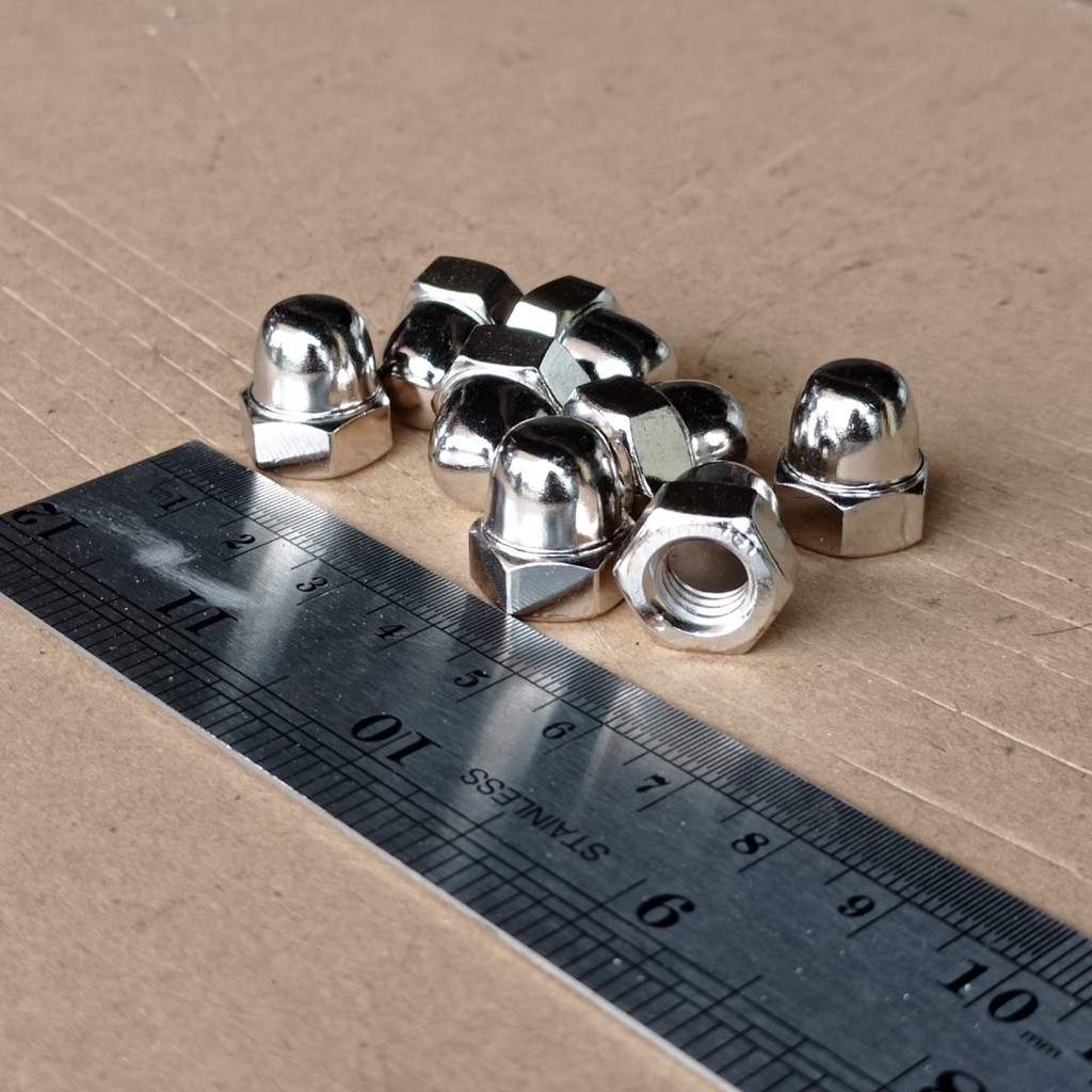Jual MUR TOPI M8 NIKEL / MUR TOPI M8 NIKEL / BLIND CAP NUT ANCHOR KUNCI ...