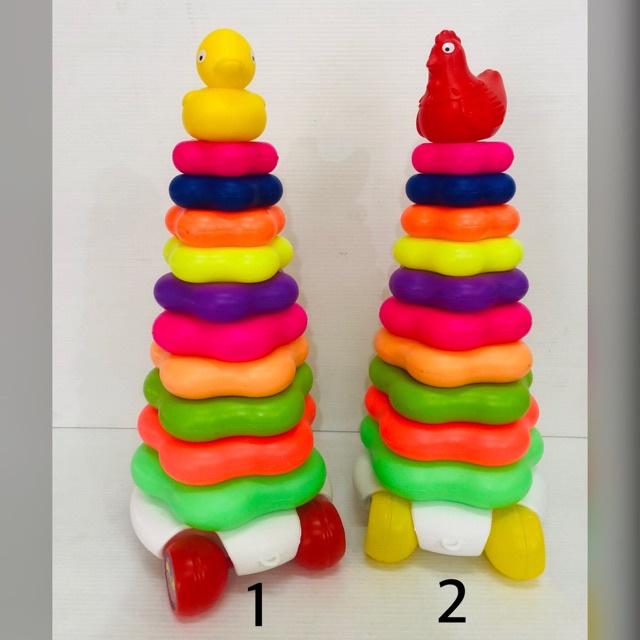Jual MAINAN ANAK RING DONAT JUMBO 10 SUSUN LINGKARAN / RING DONAT BEBEK ...