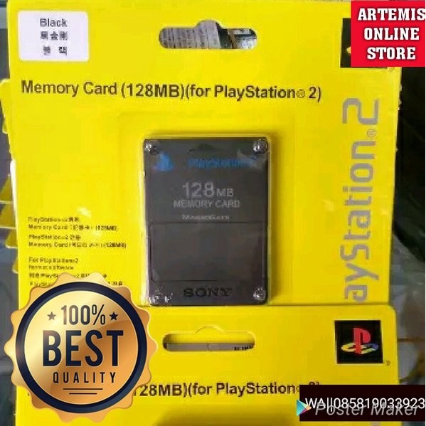 Jual MEMORY CARD PS 2 128MB SONY - MEMORI CARD PS2 - MMC PS2 - STIK PS2 | Shopee Indonesia