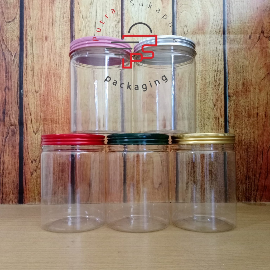 Jual toples tabung cylinder 800ml / toples jar plastik 800ml tutup ...