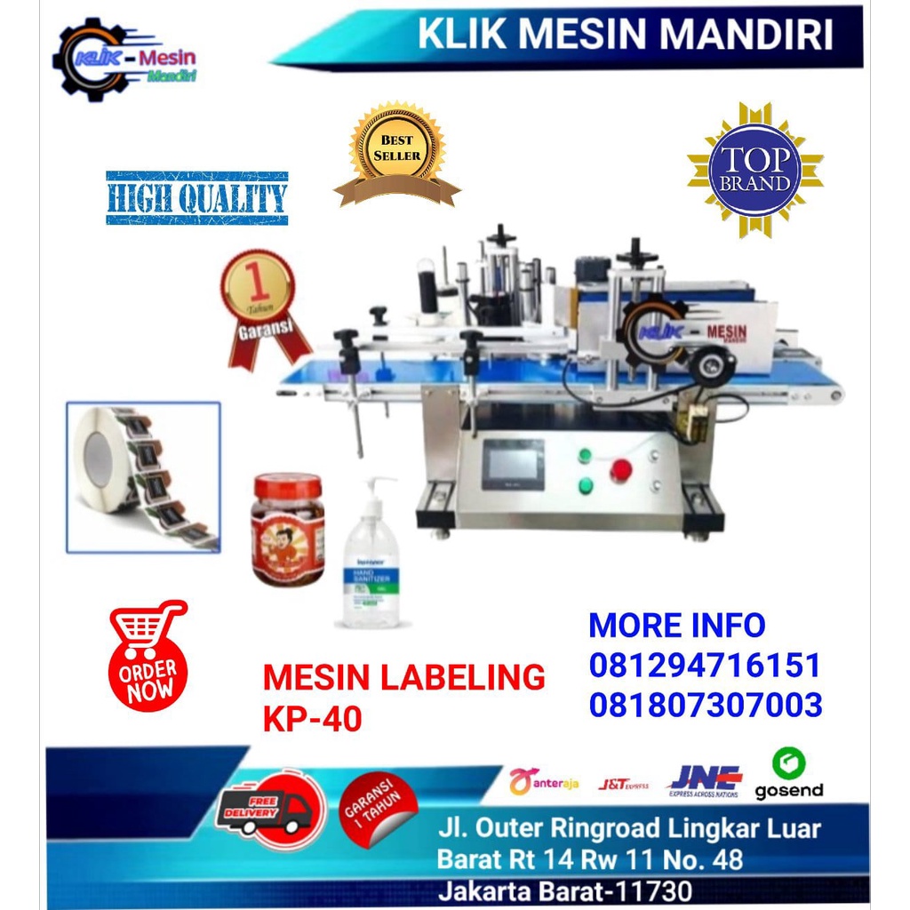 Jual Mesin Labeling Stiker Botol / Labeling Botol Otomatis KP-40 ...