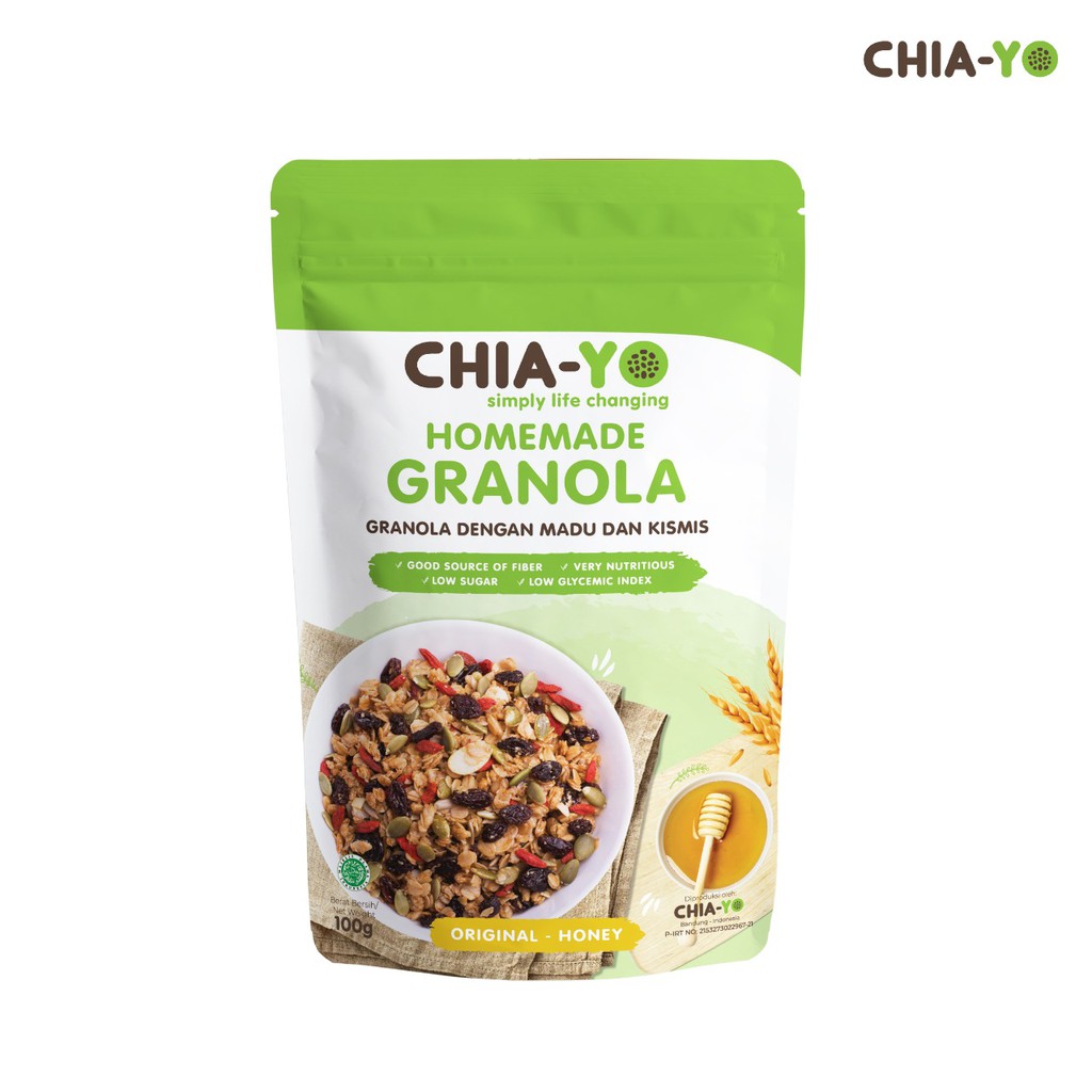 Jual Chiayo Homemade Granola Original 100gr | Shopee Indonesia