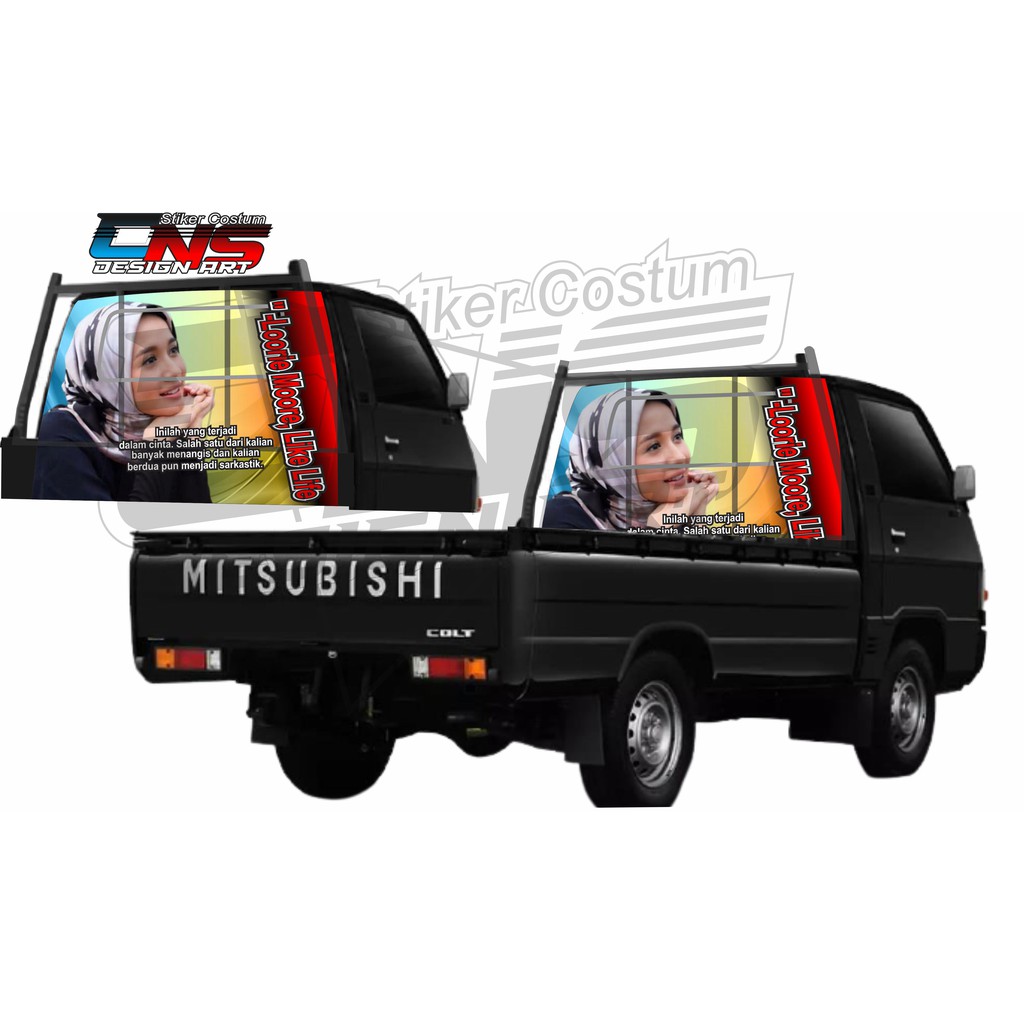 Jual stiker decal belakang pick / stcker decal gegeran pick up costum ...