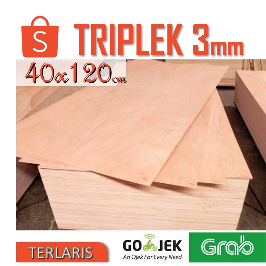 Jual TRIPLEK 3mm 40x120 cm (isi 3 lembar) | Shopee Indonesia