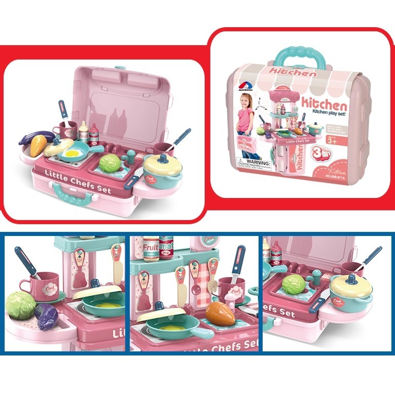 Jual istanatoys.com Mainan Kitchen Play Set Little Chefs Set No.008-917 ...
