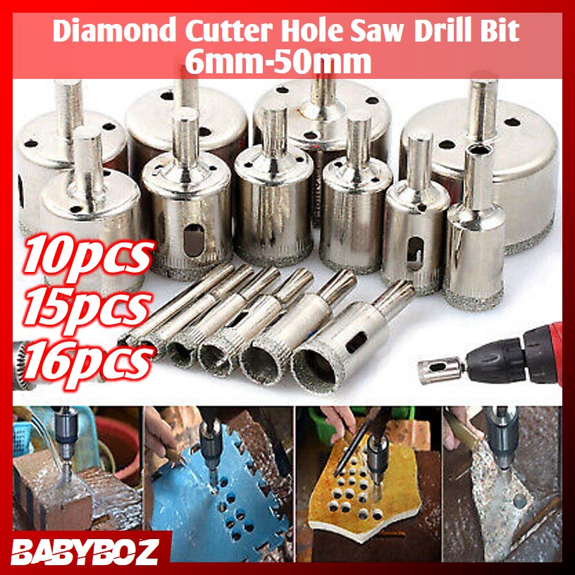 Jual BABYBOZ - Taffware Mata Bor Diamond Coated Hole Saw Drill Bit 6mm ...