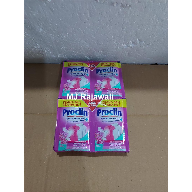 Jual Proclin Penghilang Noda Baju Putih dan Warna 25 ml - Renceng ...