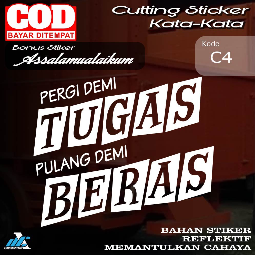 Jual CUTTING STICKER MOBIL STIKER TRUK BUS PICKUP - STIKER KACA TRUK ...