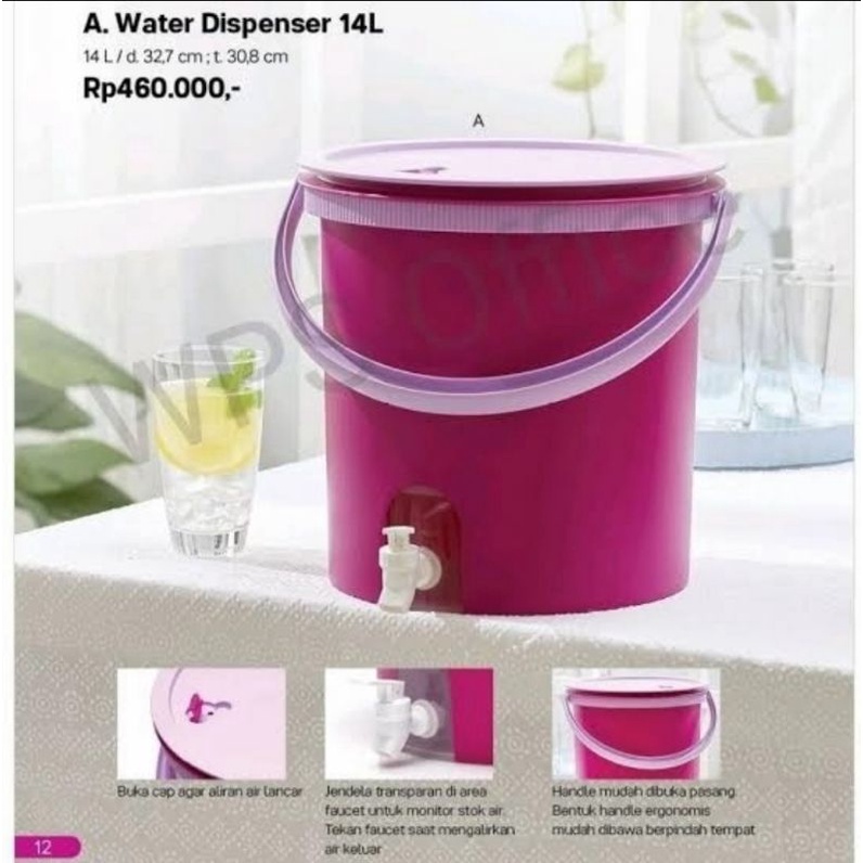 Jual tupperware water dispenser 14 liter - dispenser air - wadah air ...