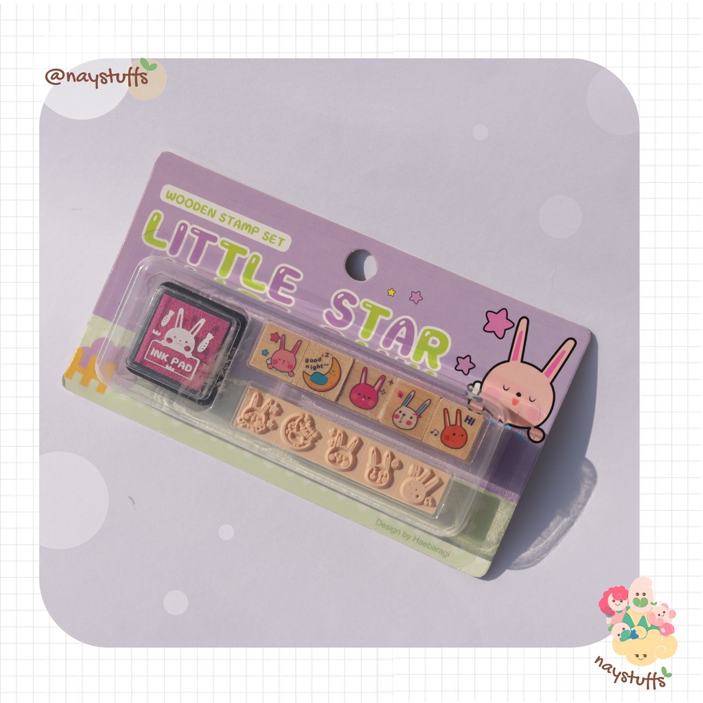 Jual Cute Wooden Stamp Set - Stampel Fancy, Stampel Lucu, Stampel ...