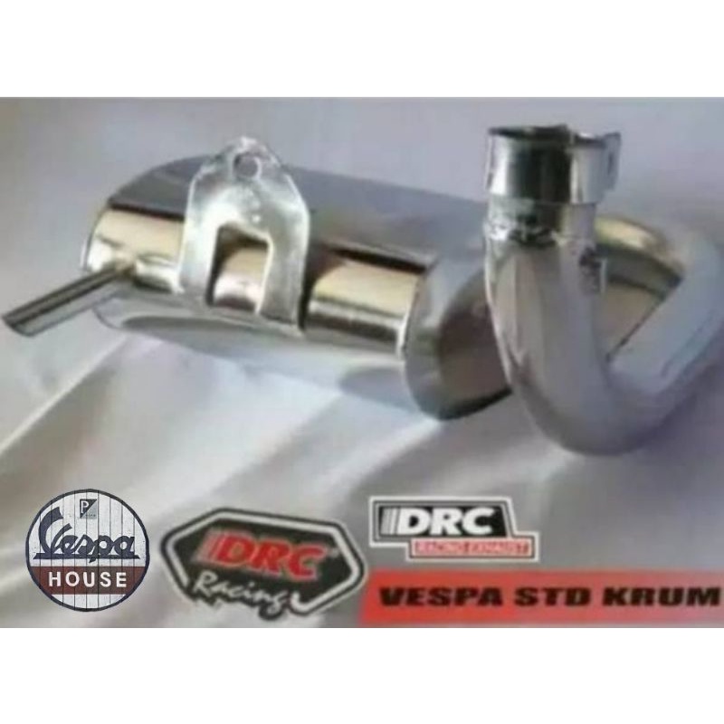 Jual KNALPOT VESPA DRC STANDAR MODEL CROME DAN HITAM | Shopee Indonesia